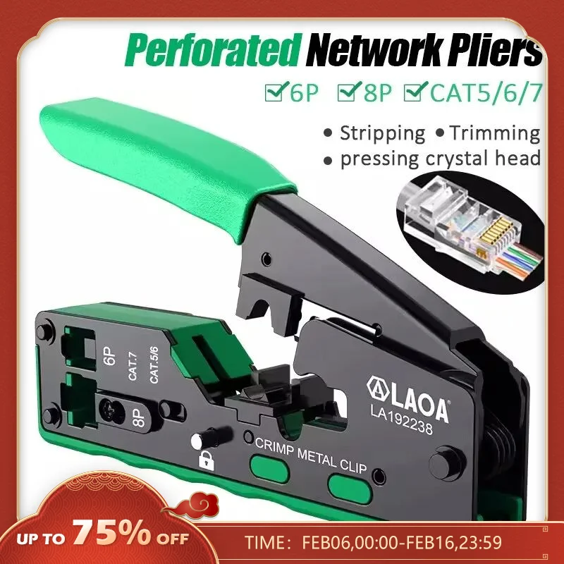 LAOA-pinza-a-crimpare-terminale-RJ-perforata-6P-8P-CAT5-6-7-pinza-a ...