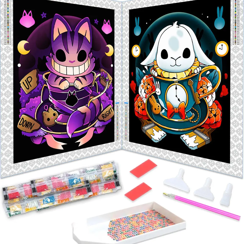 5D-DIY-Cartoon-Rabbit-Diamond-Painting-Cute-Animal-Dragon-Mosaic ...