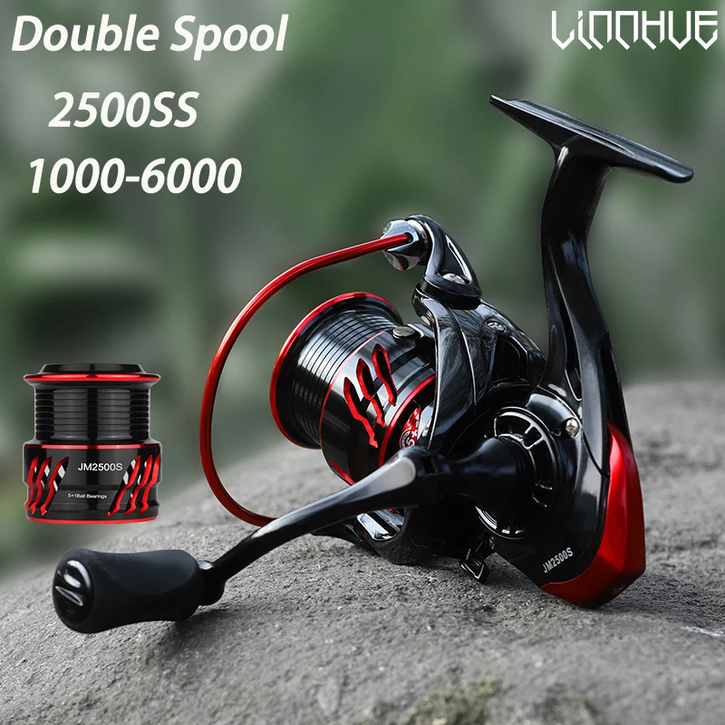 Linnhue Fishing Reel Jm2500 1000-6000 5+1bb Max Drag 18kg Spare Spool ...