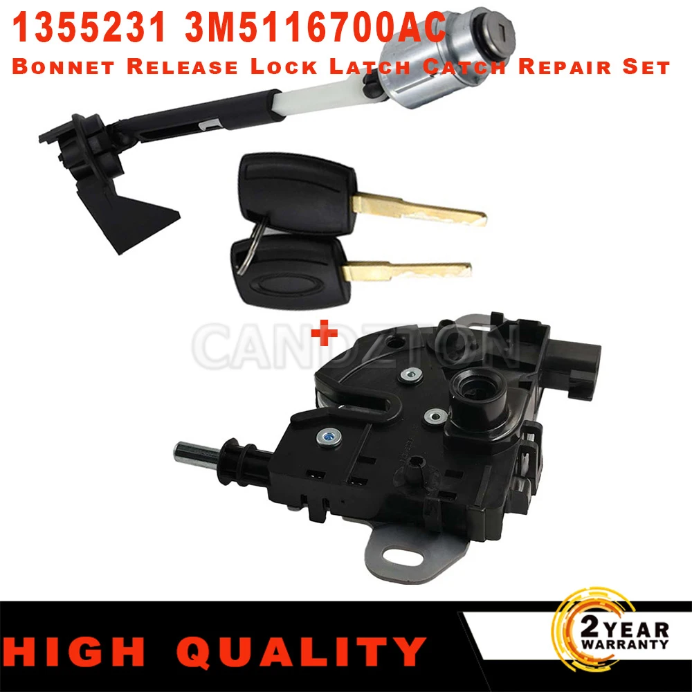 1355231-Bonnet-Hood-Release-Lock-Assembled-Repair-Kit-And-Lock-Latch ...