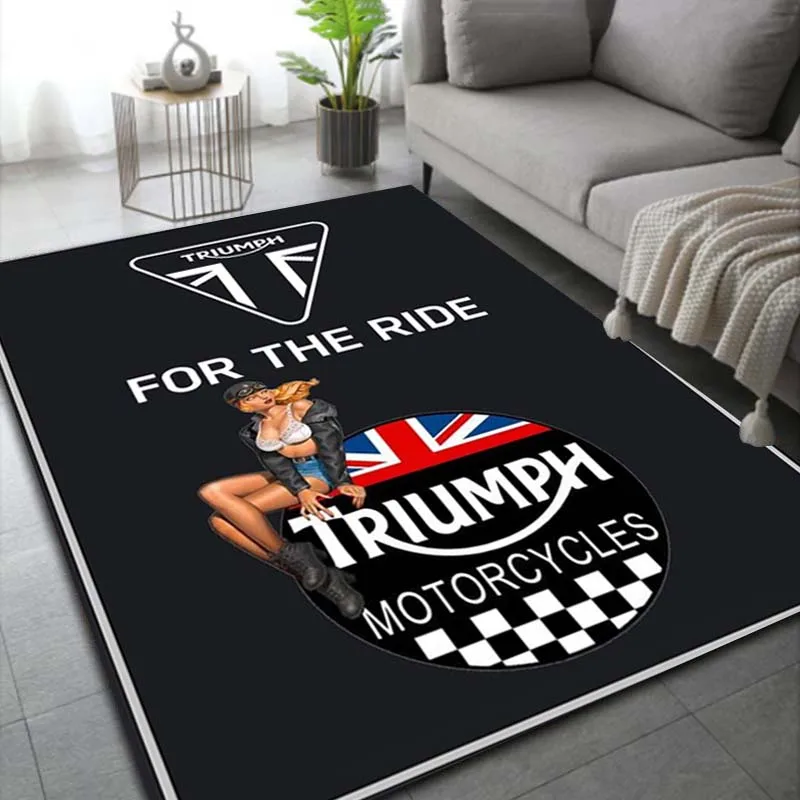 UN-Triumph-Motorcycle-Logo-Impresso-Tapete-Tapete-de-banheiro-Tapetes ...