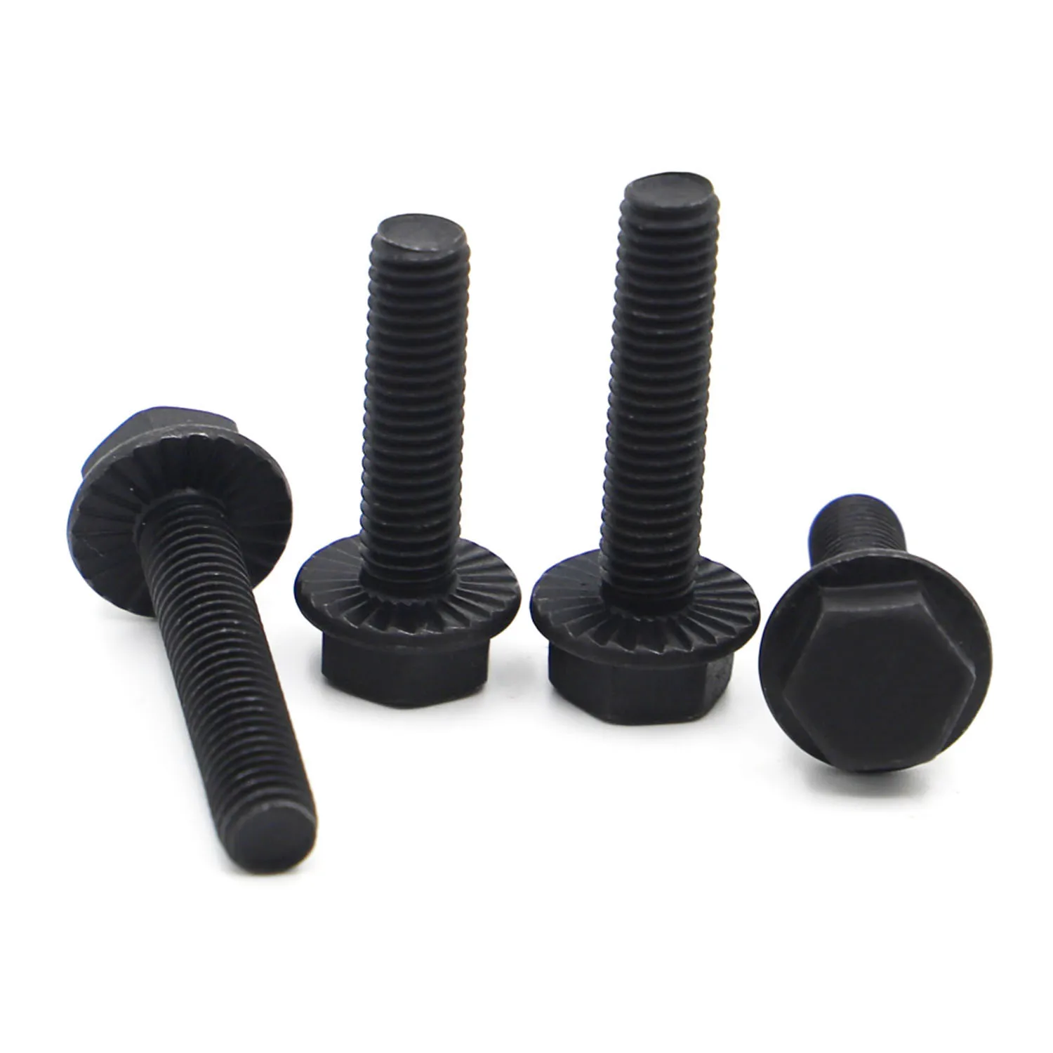 M5 M6 M8 M10 M12 Hardware Hexagon Belt Flange Screw Bolts Black Grade ...