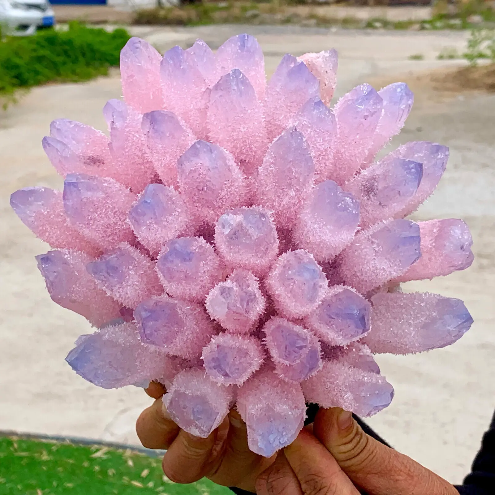 Newly-Discovered-Pink-Blue-Phantom-Quartz-Crystal-Cluster-Mineral ...