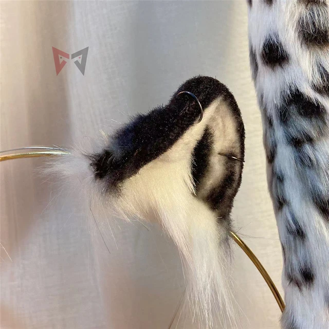 Snow Leopard Ears And Tail