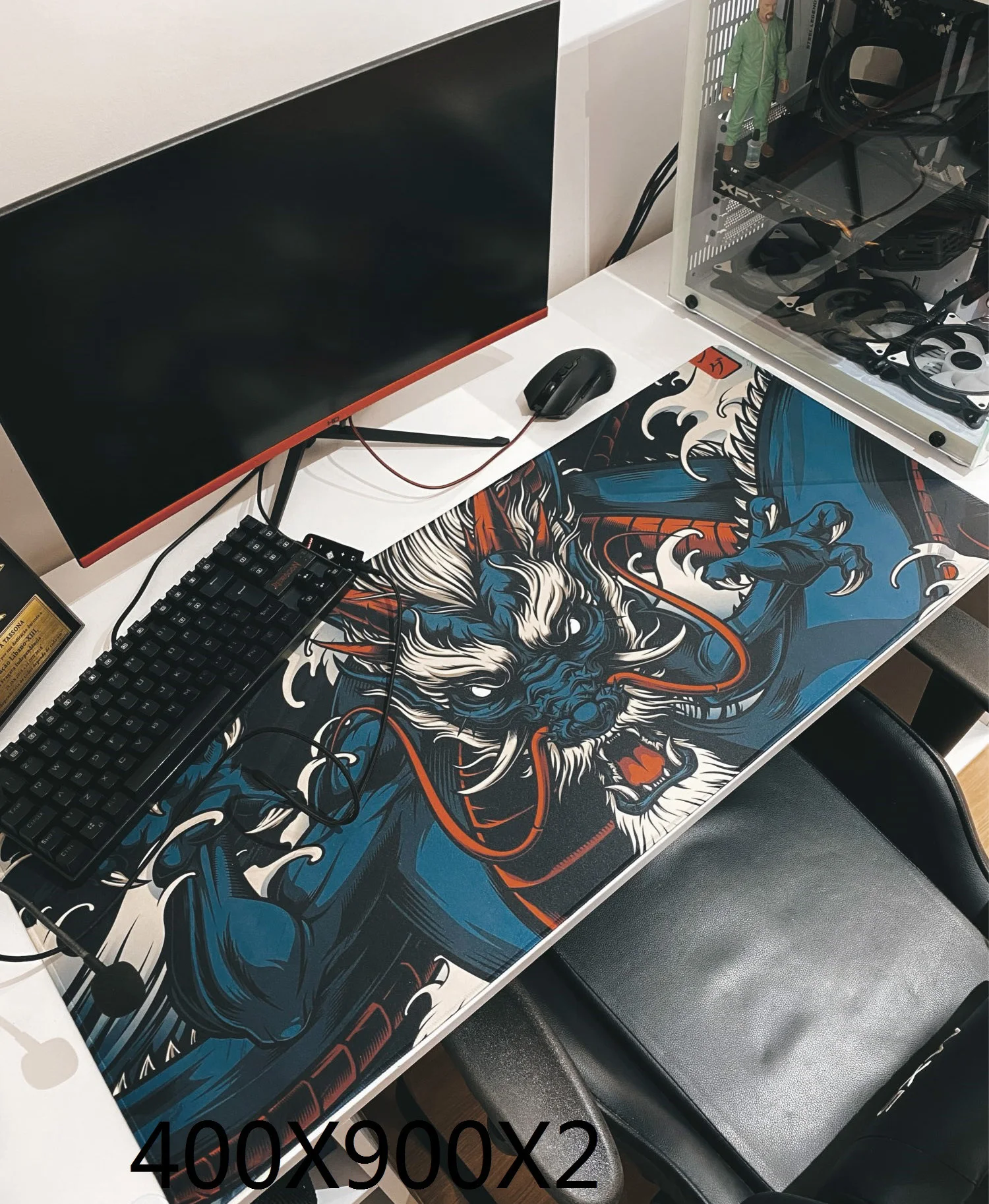 Large Gaming Mouse Pad Tiger Dragon Gaming Accessories Office Computer ...