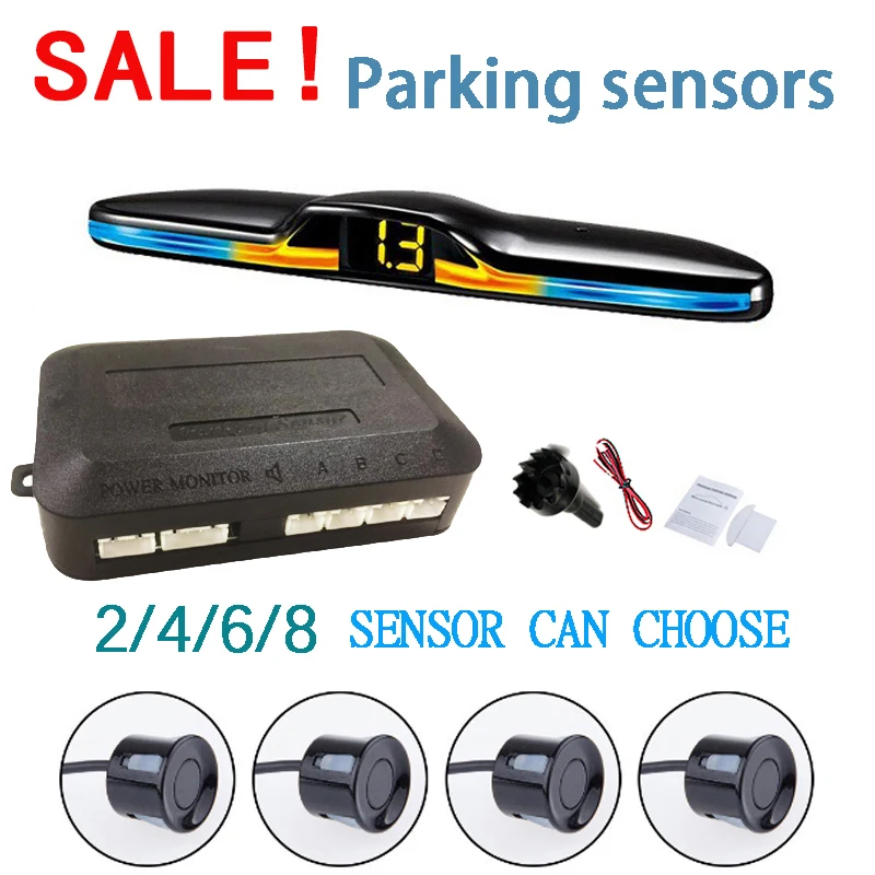 Car Reverse Radar Kit Vehicle Parking Sensor System With 4 Parking ...