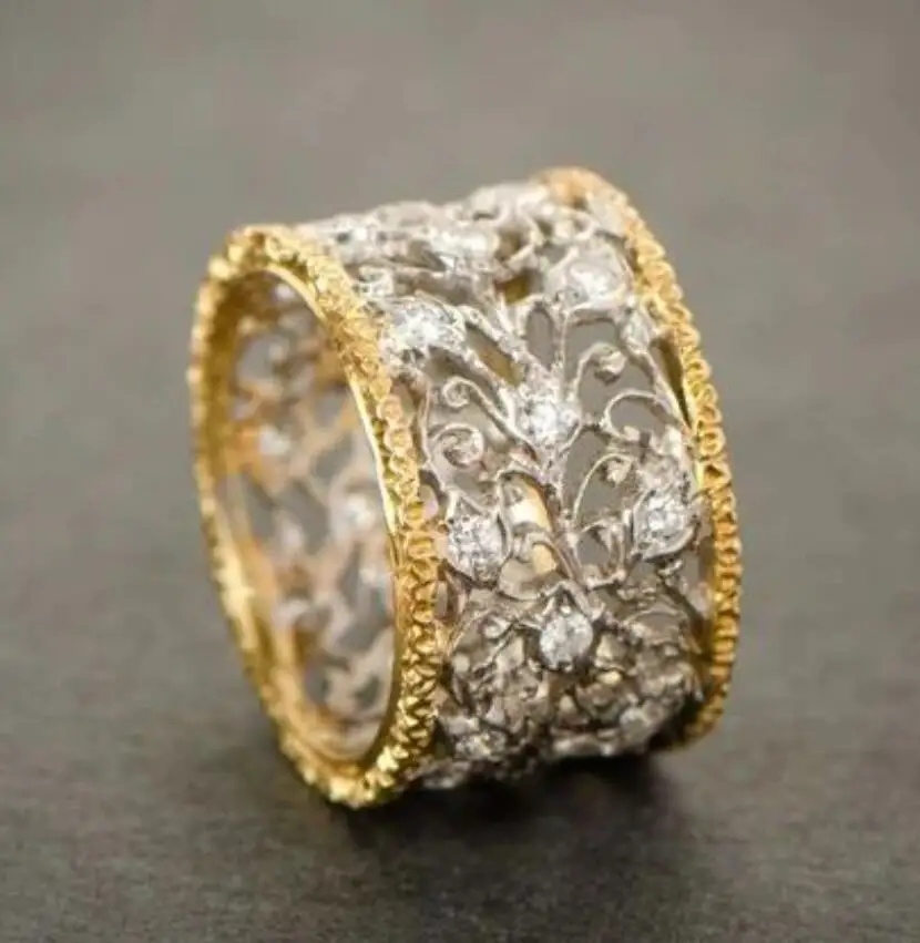 Personal-Niche-Gold-Color-Figure-Hollow-Ring-For-Women-Ring-Wedding ...