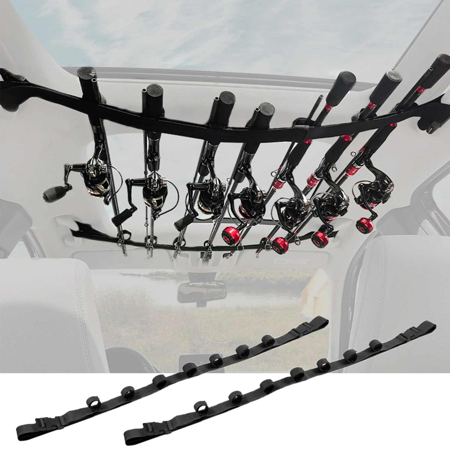 7-Ring-Vehicle-Rod-Carrier-Car-Fishing-Rod-Holder-Fishing-Pole-Storage ...