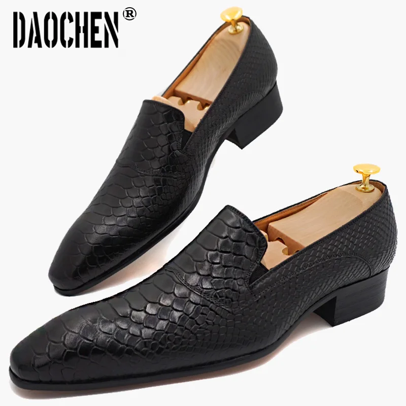 Snake Leather Shoes Men | Snake Leather Men Loafers | Loafers Man ...