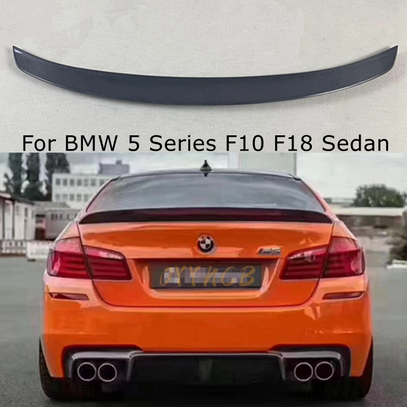 FOR BMW 5 Series F10 F18/F10 M5 Sedan 3D Style Carbon fiber Rear ...