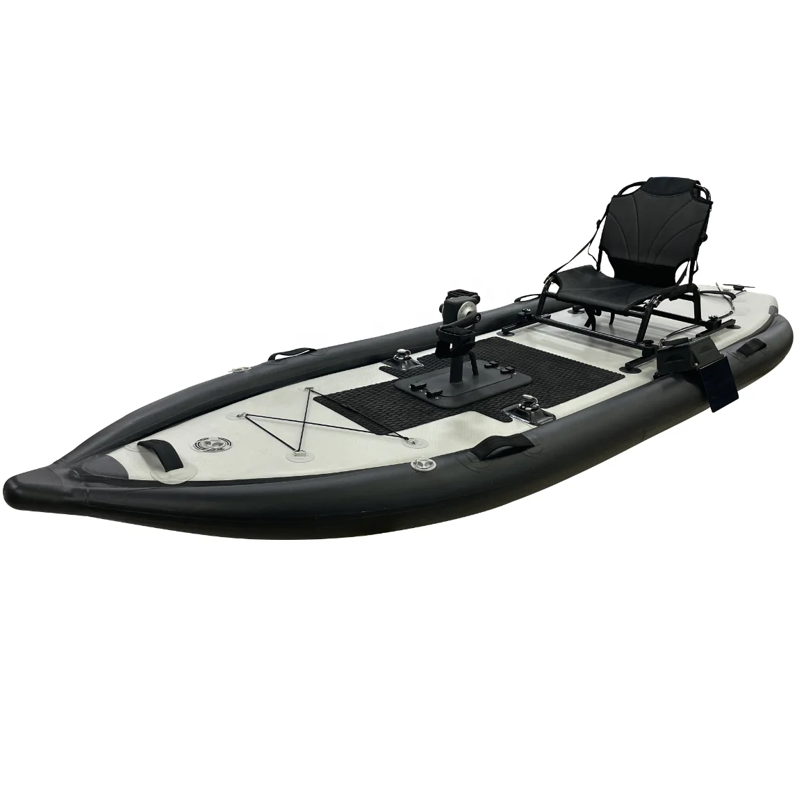 New-Black-Color-Inflatable-Fishing-Pedal-Boat-Kayak-Water-Bike-Pontoon ...