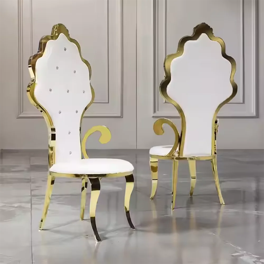 Modern Luxury Royal Wedding Throne Chairs King & Queen High Back With ...