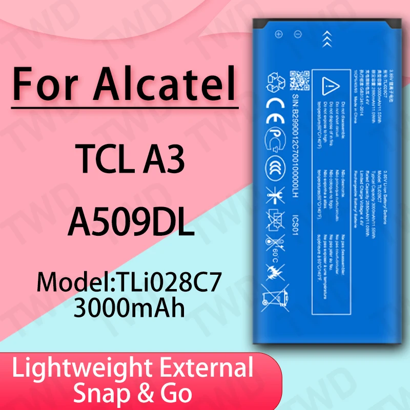 TLi028C7 Large capacity Battery For Alcatel TCL A3/A509DL Batteries New ...