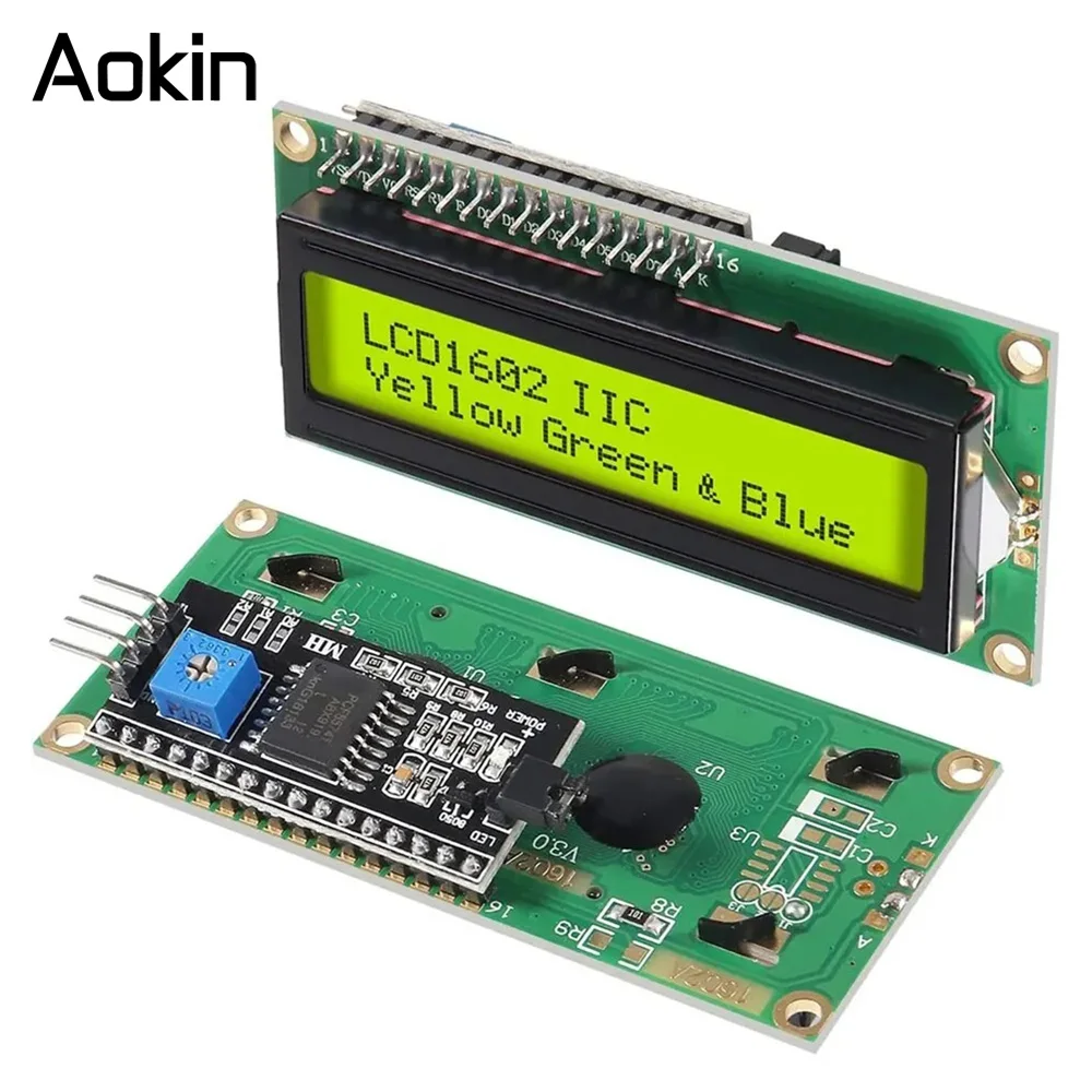 LCD1602 Module Blauw Groen Scherm Voor Arduino LCD1602A LCD Karakter ...