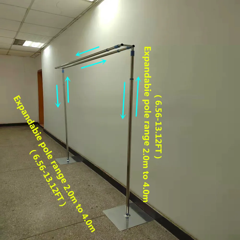 New-Adjustable-Double-Crossbar-Backdrop-Frame-Arch-Wedding-Backdrop ...