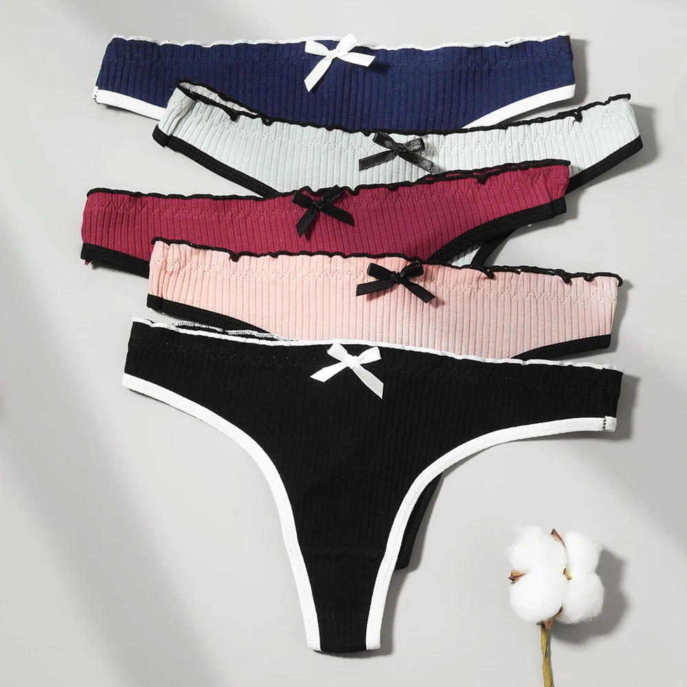 Conjunto-de-bragas-de-algod-n-para-mujer-ropa-interior-de-encaje-con ...