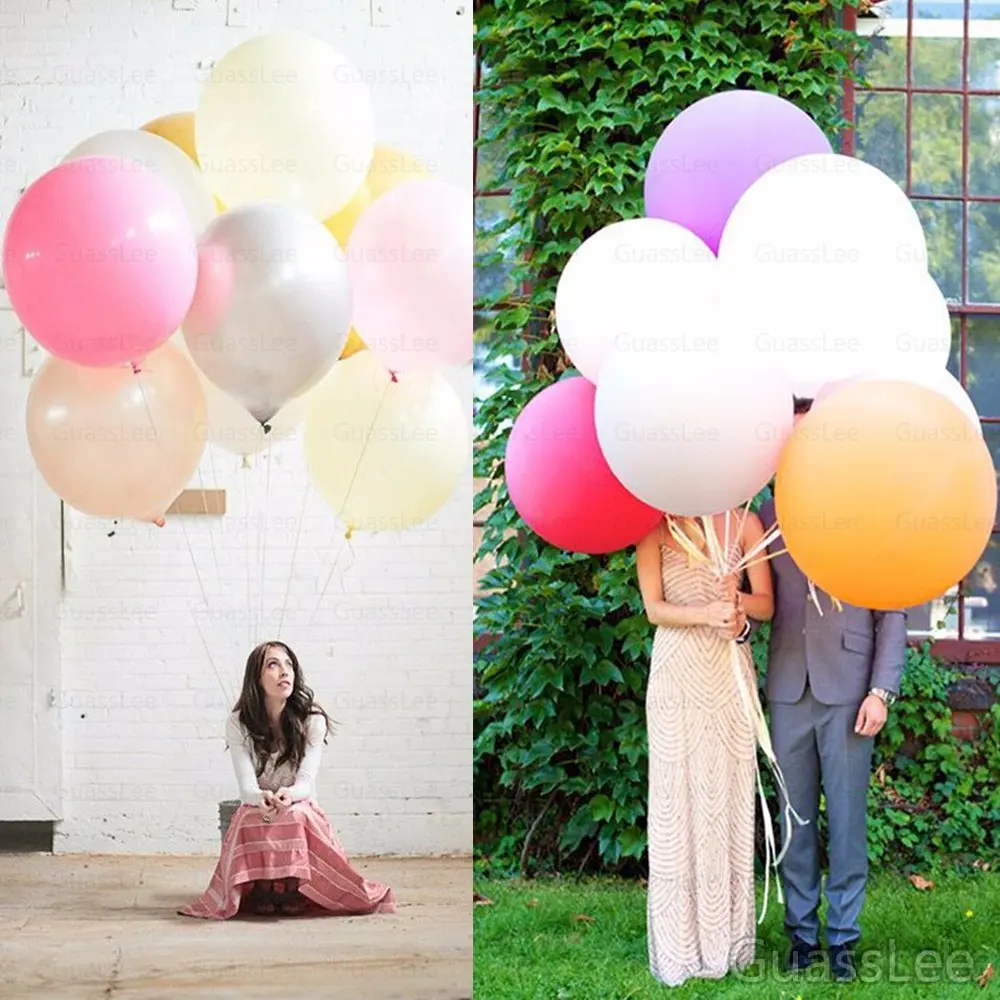 7 Big Balloons 36" Assorted Helium Balloons for Birthdays Wedding and ...