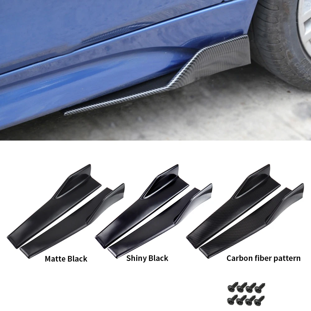 2Pcs/Set Car Wide Body Side Skirts Splitters Kit Modified Sideskirts ...