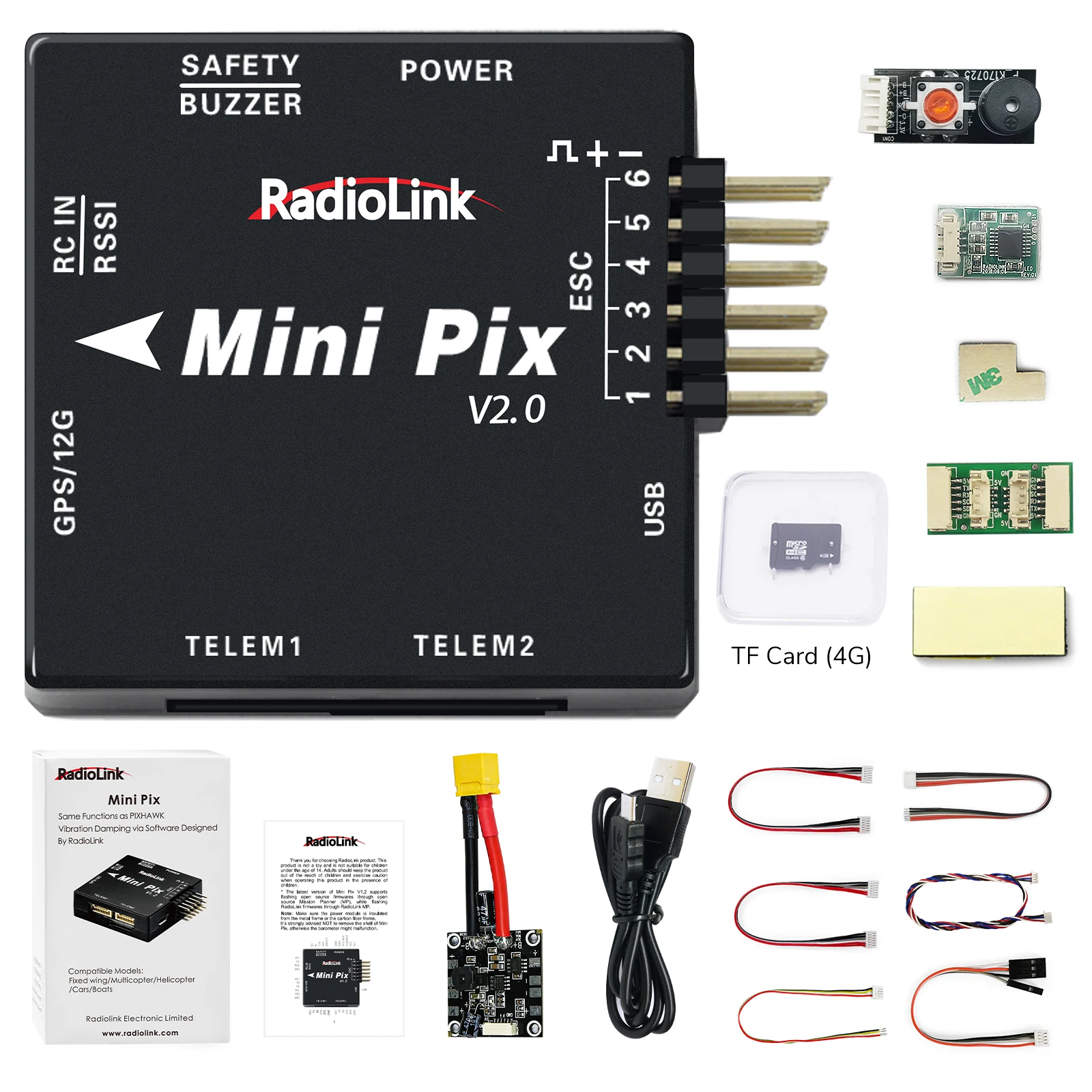 Radiolink Mini PIX V1.2 Flight Controller M10N GPS TS100 SE100 GPS Same ...