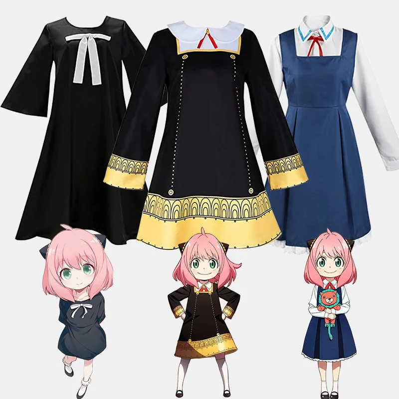 Anime-SPY-X-FAMILY-Anya-Forger-Cosplay-Costume-Spy-X-Family-Cute-Black ...