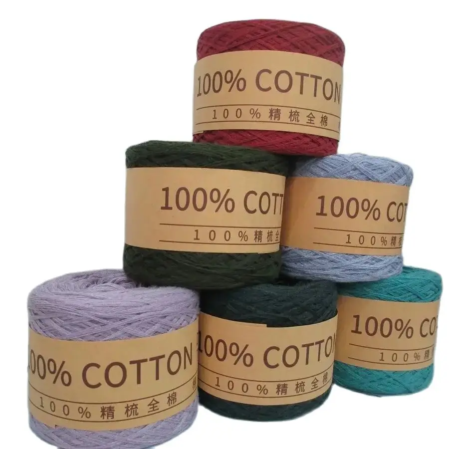 Hilo-de-algod-n-puro-para-tejer-100g-bola-21-2x4-hebras-hilo-100-de ...