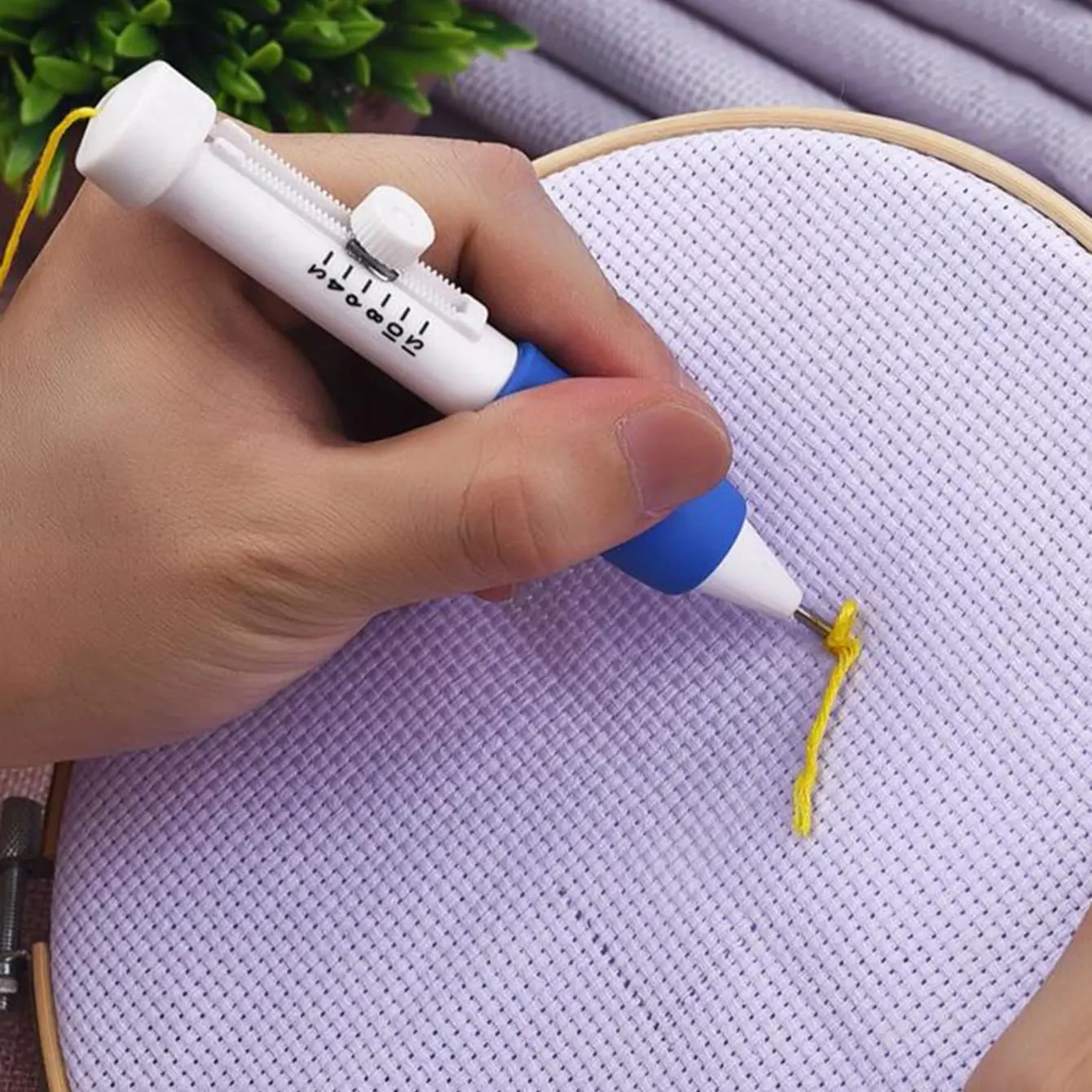 1 Set Magic Embroidery Pen Pratical Abs Plastic Diy Interchangeable ...