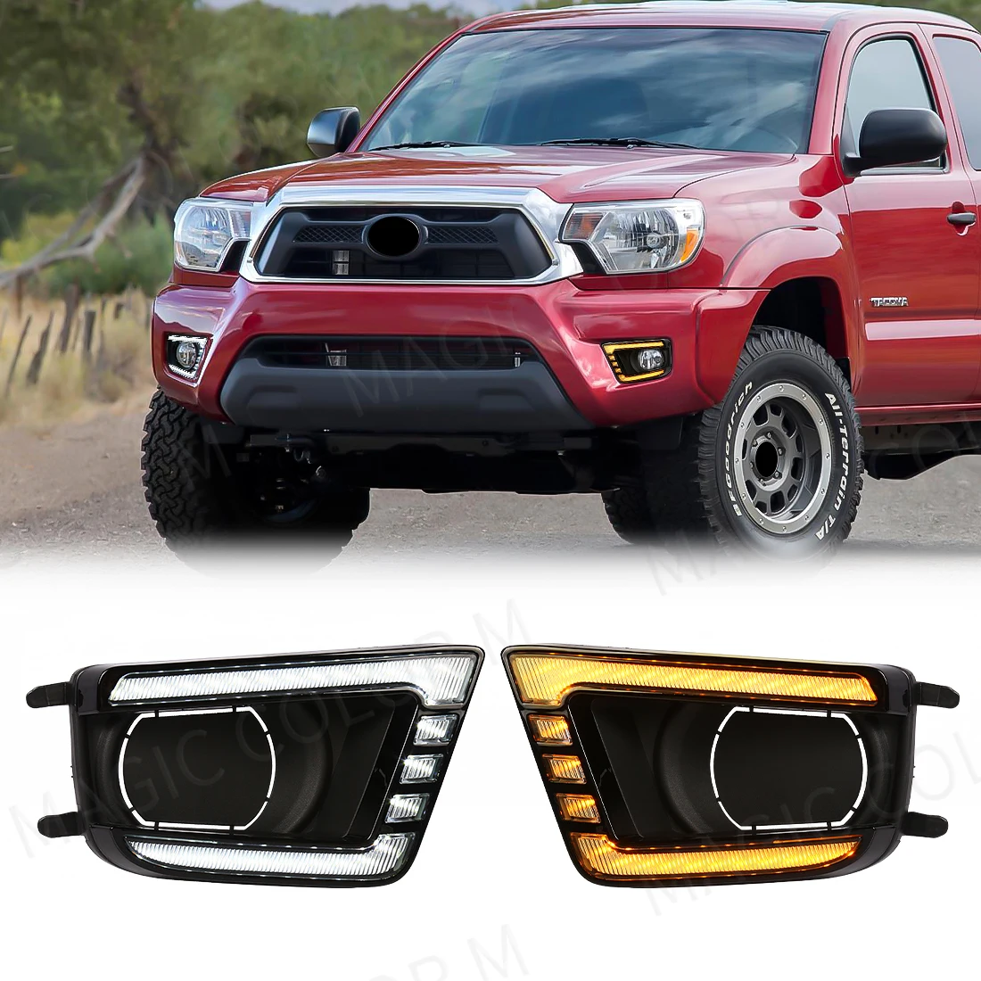 LED-DRL-For-Toyota-Tacoma-2012-2013-2014-2015-Fog-Lamps-Daytime-Running ...