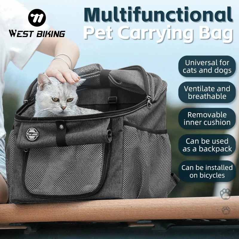 WEST-BIKING-Multifunction-Pet-Carrying-Bag-Portable-Bike-Front-Bag ...
