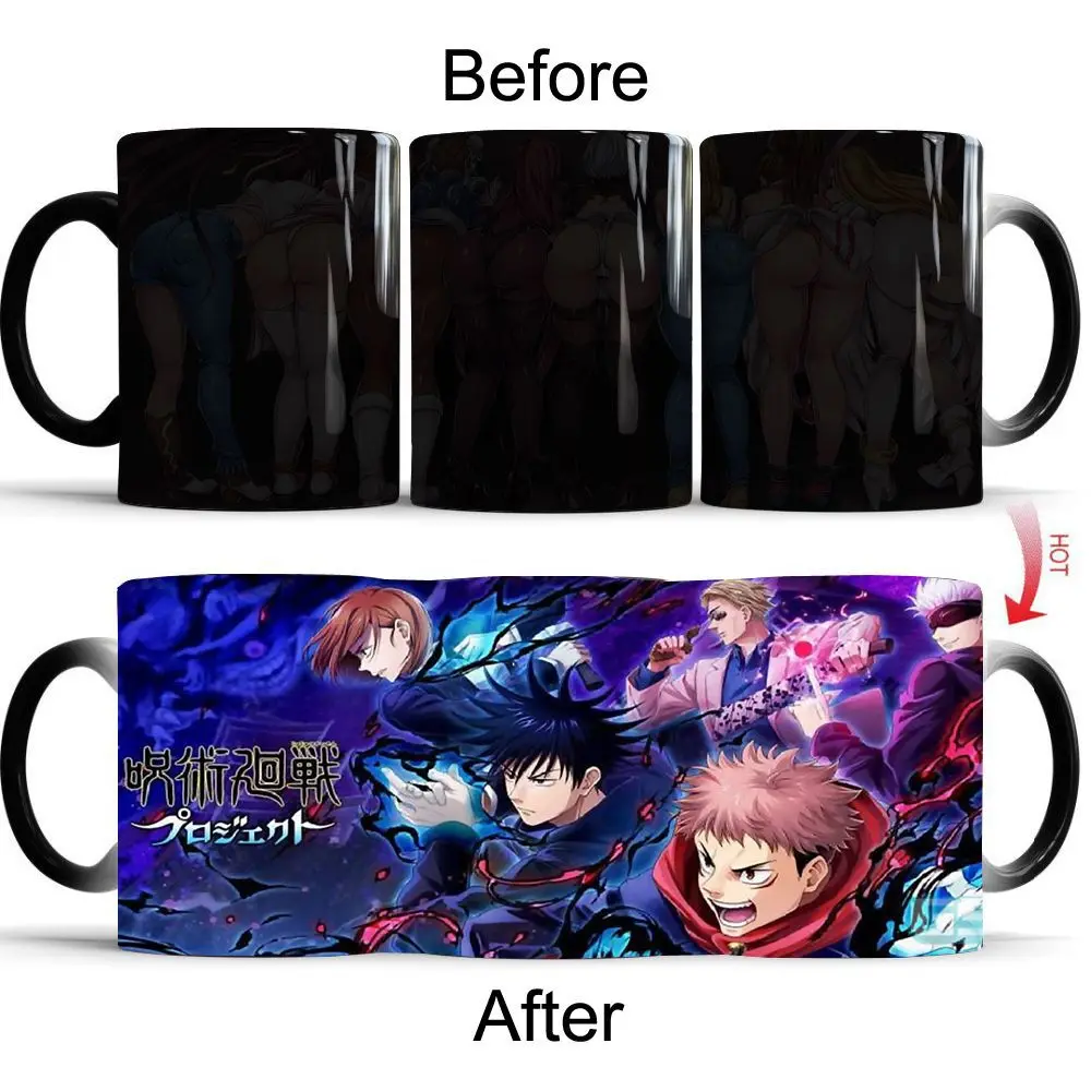 Jujutsu Kaisen Discoloration Mug Anime Color Changing Cup Animation ...