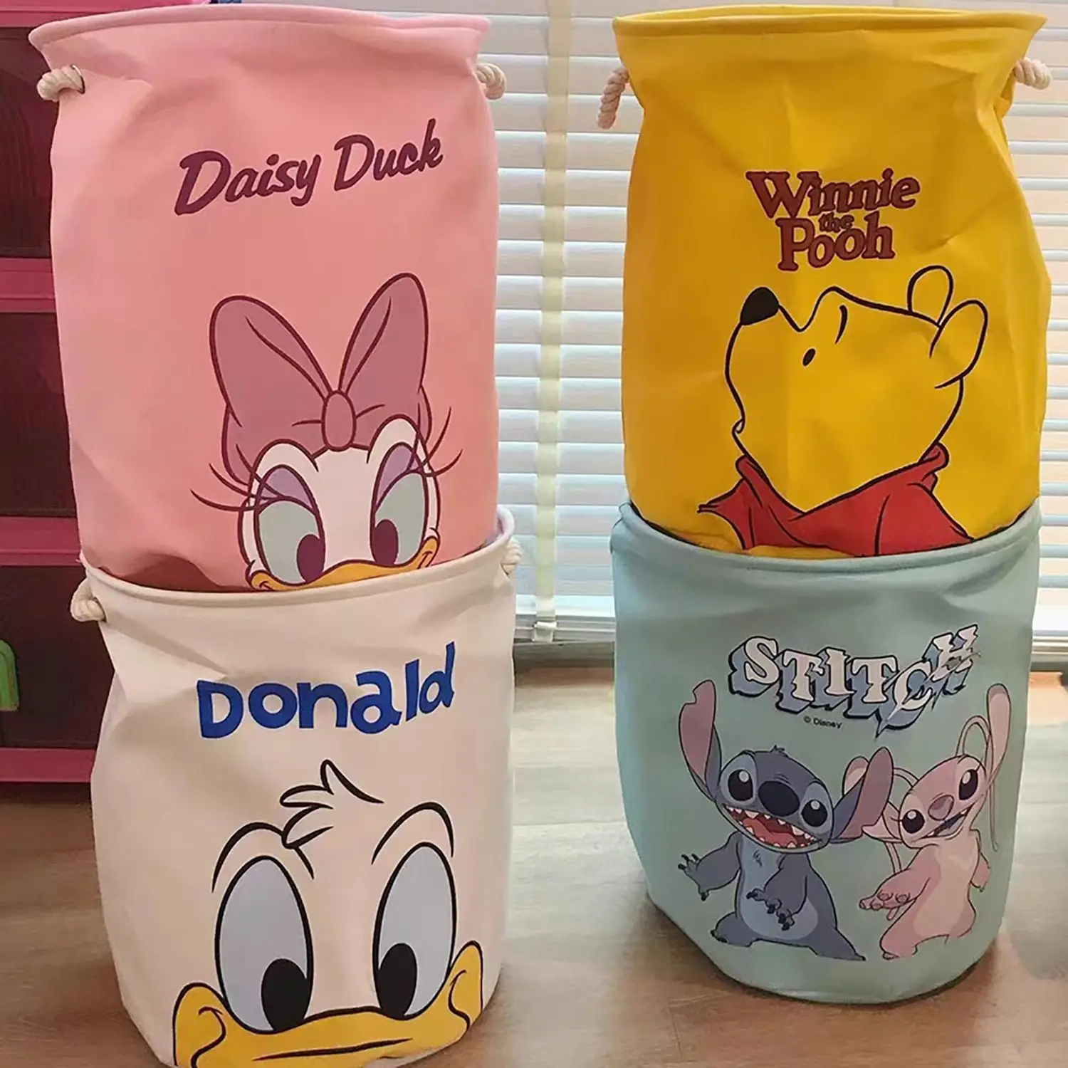 Disney-Stitch-Donald-Duck-Laundry-Basket-Foldable-Fabric-Laundry-Bucket ...