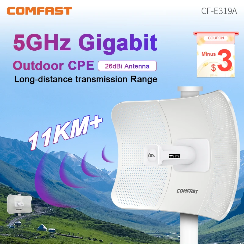 COMFAST-11KM-900Mbps-5-8G-Outdoor-Long-Range-Wireless-AP-Bridge-WIFI ...