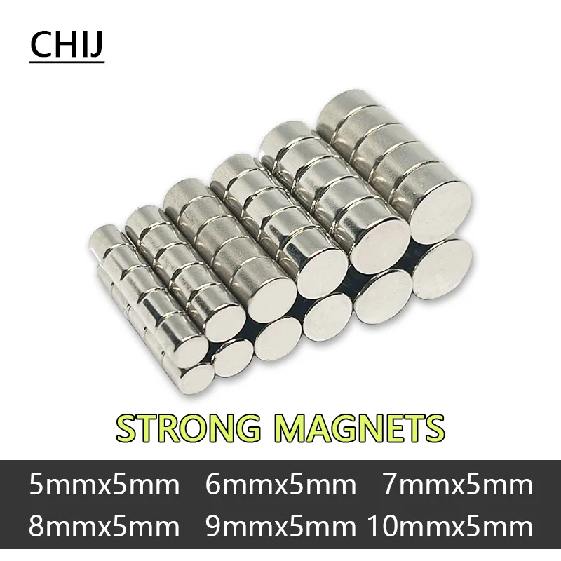 Small-Round-5x5-6x5-7x5-8x5-9x5-10x5mm-N35-NdFeB-Neodymium-Magnet-Super ...