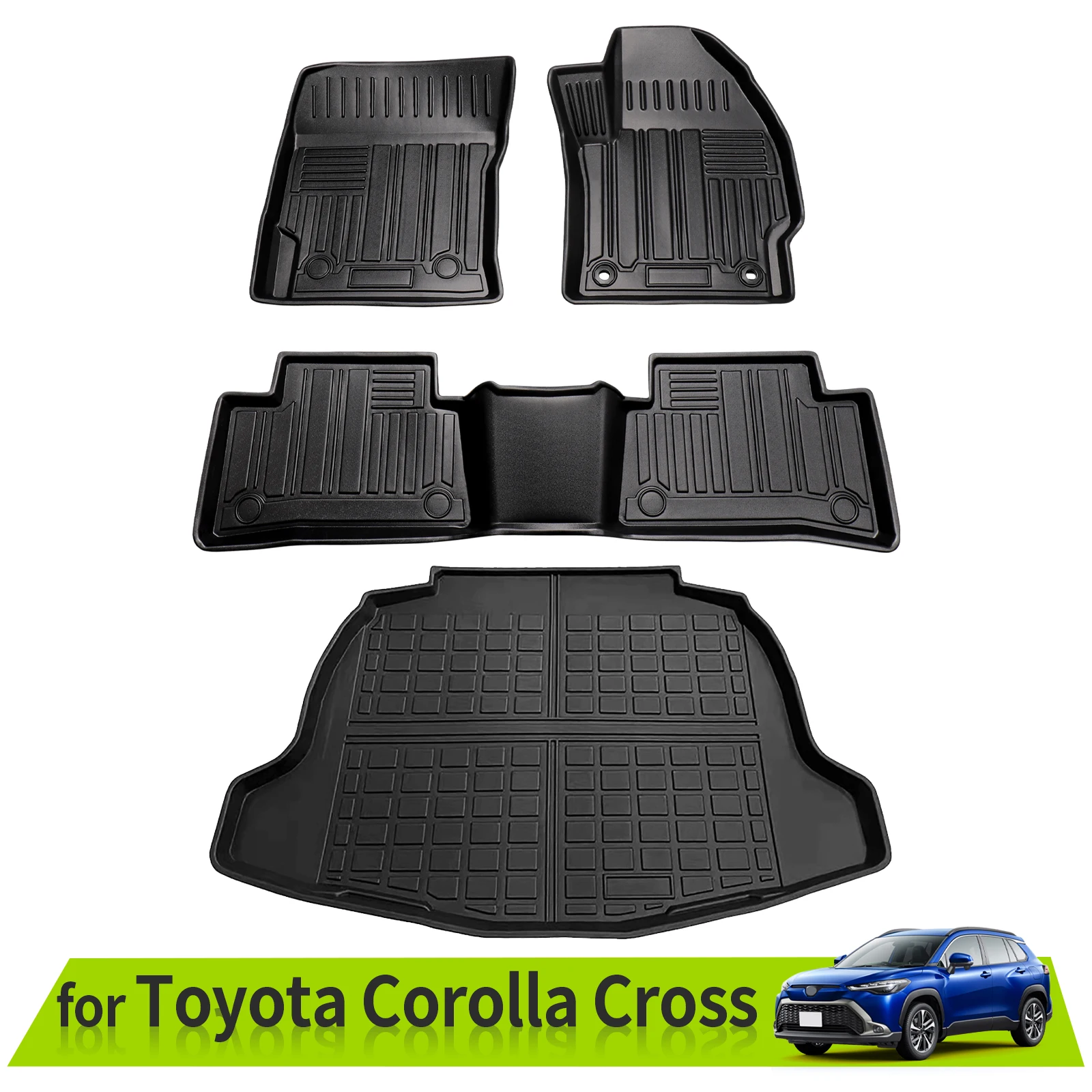 for-Toyota-Corolla-Cross-Floor-Mats-Trunk-Mat-Anti-Slip-Waterproof ...