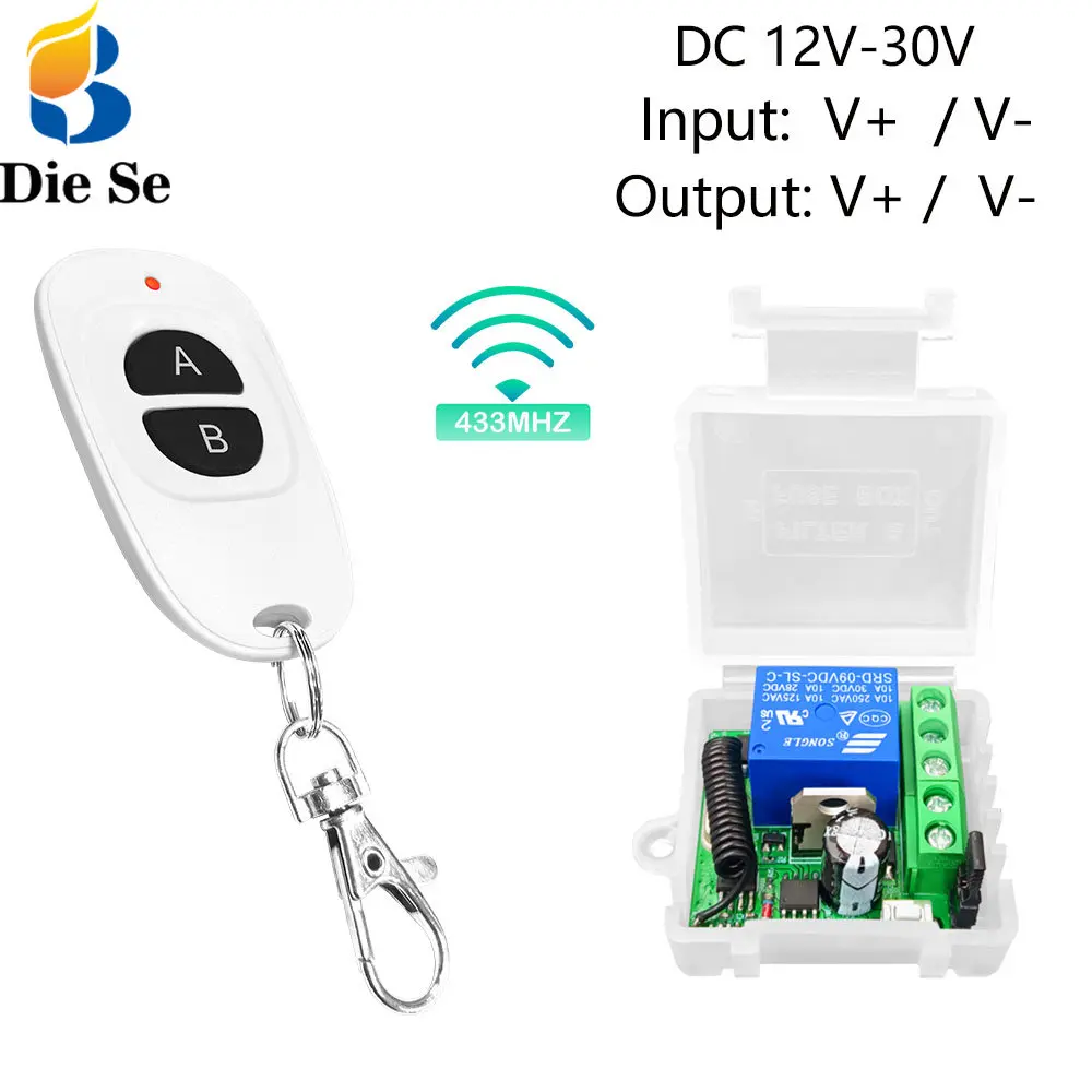 Diese-RF-433-Mhz-Universal-Gate-Remote-Control-Switch-DC-12V-24V-10A ...