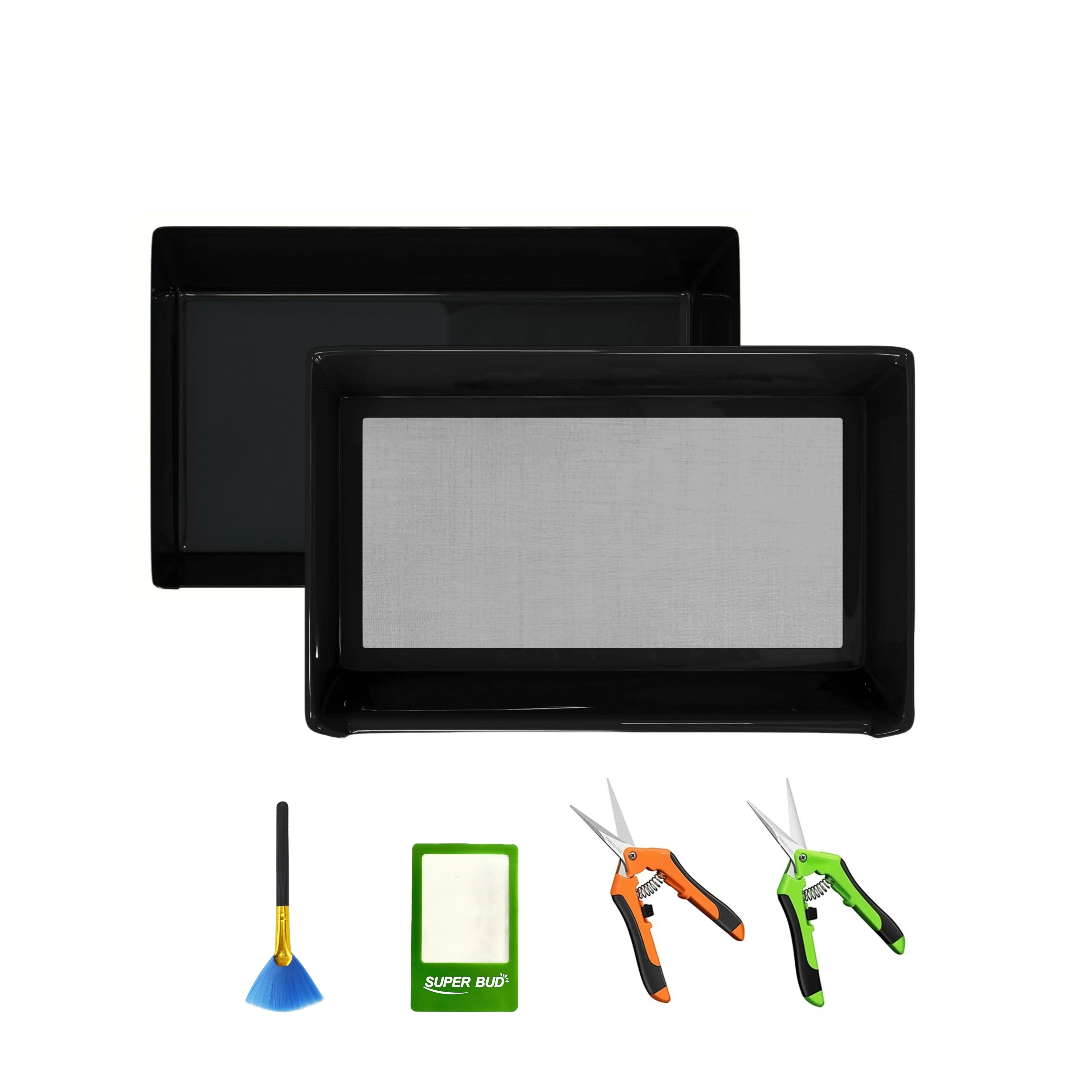 Trimming Tray Trim Bin Set for Buds and Herbs Curved& Straight Blade ...