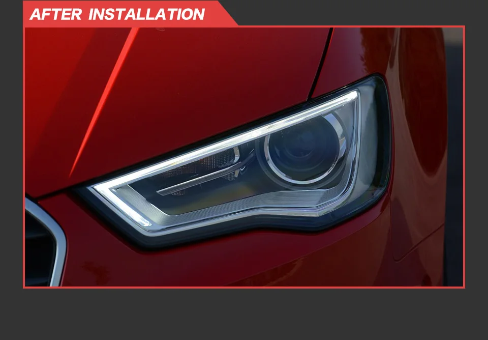 A3 Headlights 2013-2016 Upgrade S3 All LED Headlight DRL Hid Head lamp ...