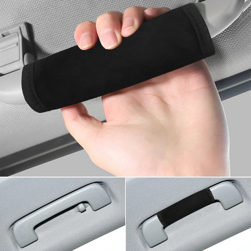 Car-interior-Car-Pull-Gloves-Roof-Armrest-Handle-Protect-plush-Cover ...