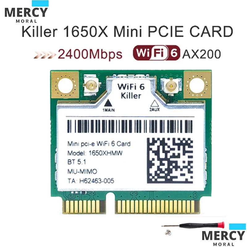 Intel-Killer-Gigabit-Wireless-Card-1650X-3000Mbps-Bluetooth-5-1-Mini ...