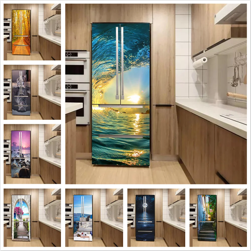 Modern-Fridge-Decoration-Wallpaper-Peel-And-Stick-Vinyl-Mural-On ...