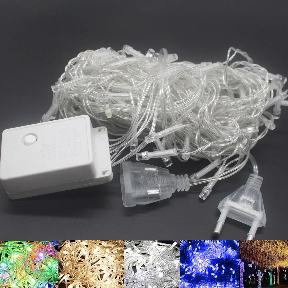 10M-100-Led-String-Garland-Christmas-Tree-Fairy-Light-Chain-Waterproof ...