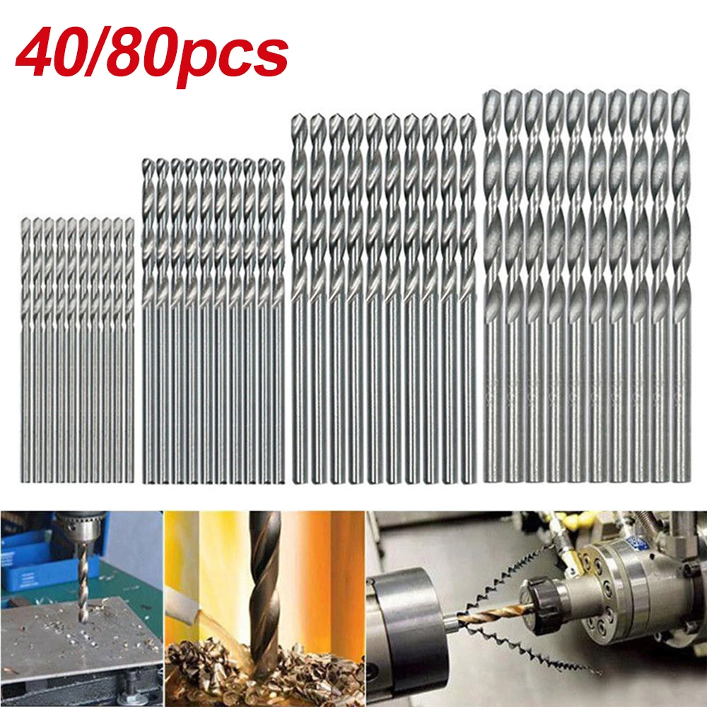 40-st-cke-Titan-Beschichtet-Bohrer-HSS-Bit-High-Speed-Stahl-Bohrer-Bits ...