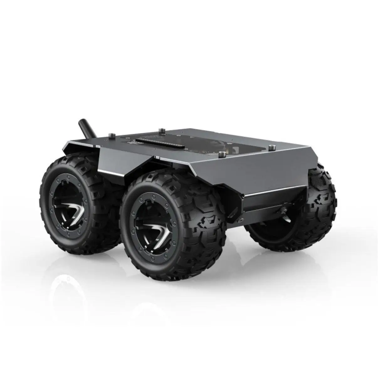 4WD Full Metal Robot Car with Rubber Wheels 0.91-inch OLED Flexible ...