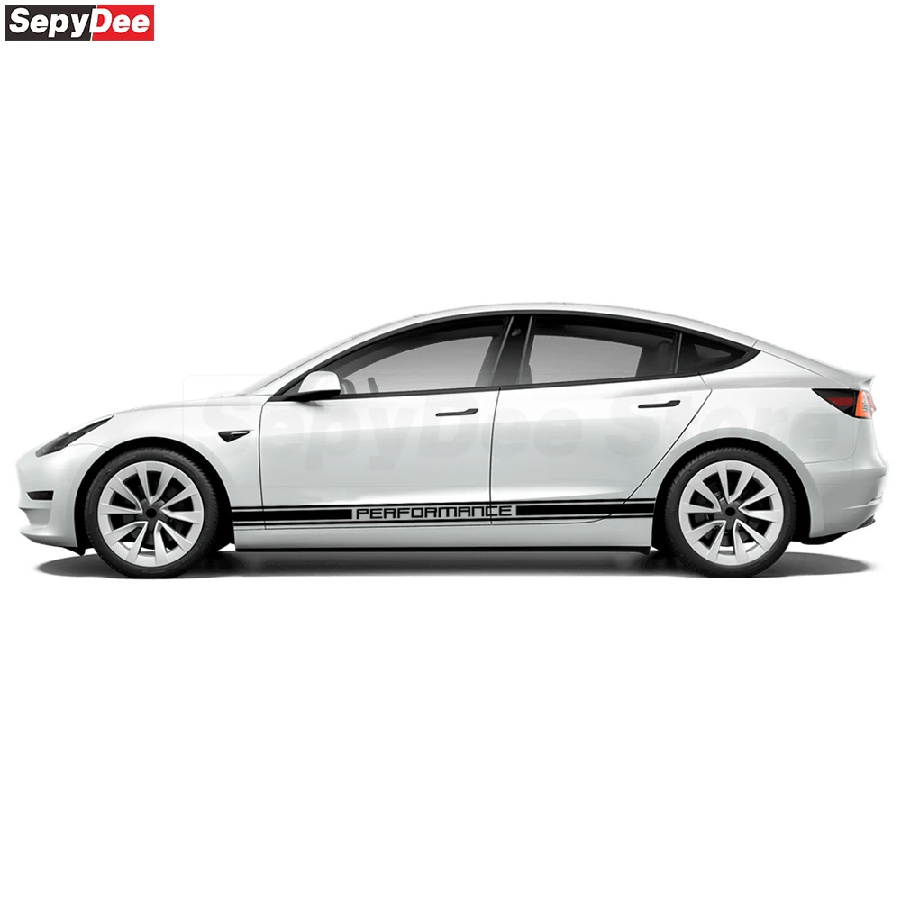 Performance Edition Car Hood Bonnet Door Side Skirt Stickers for Tesla ...