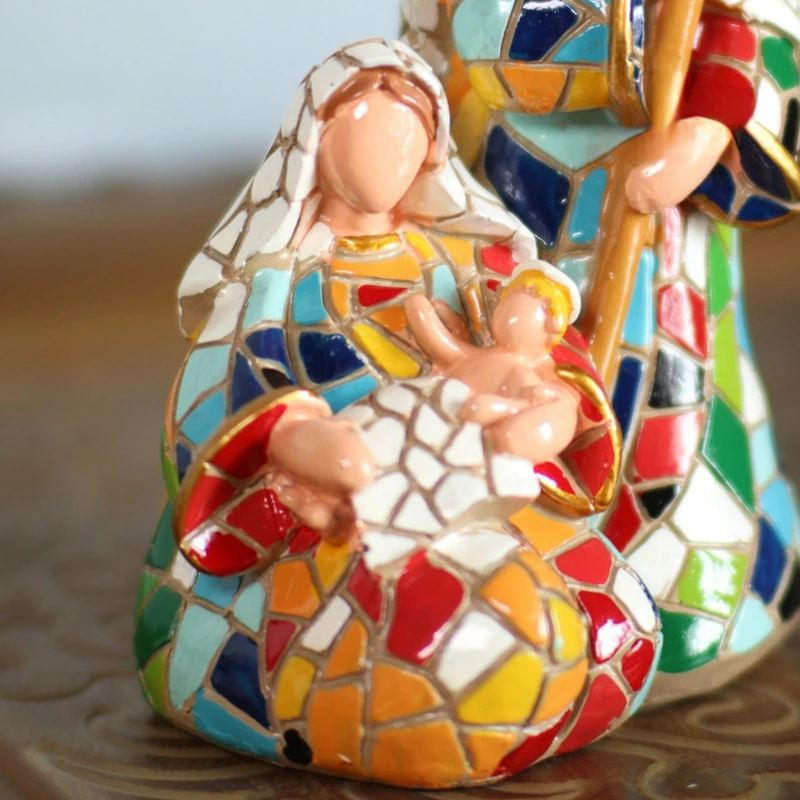 Gaudi-Style-Resin-Holy-Family-Group-Jesus-Like-Christmas-Manger-Group ...