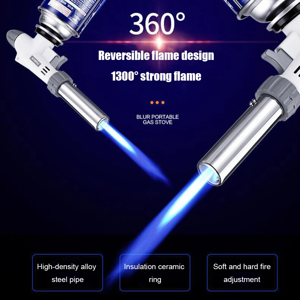 Portable Metal Flame Gun Butane Burner High Temperature Welding Gas ...