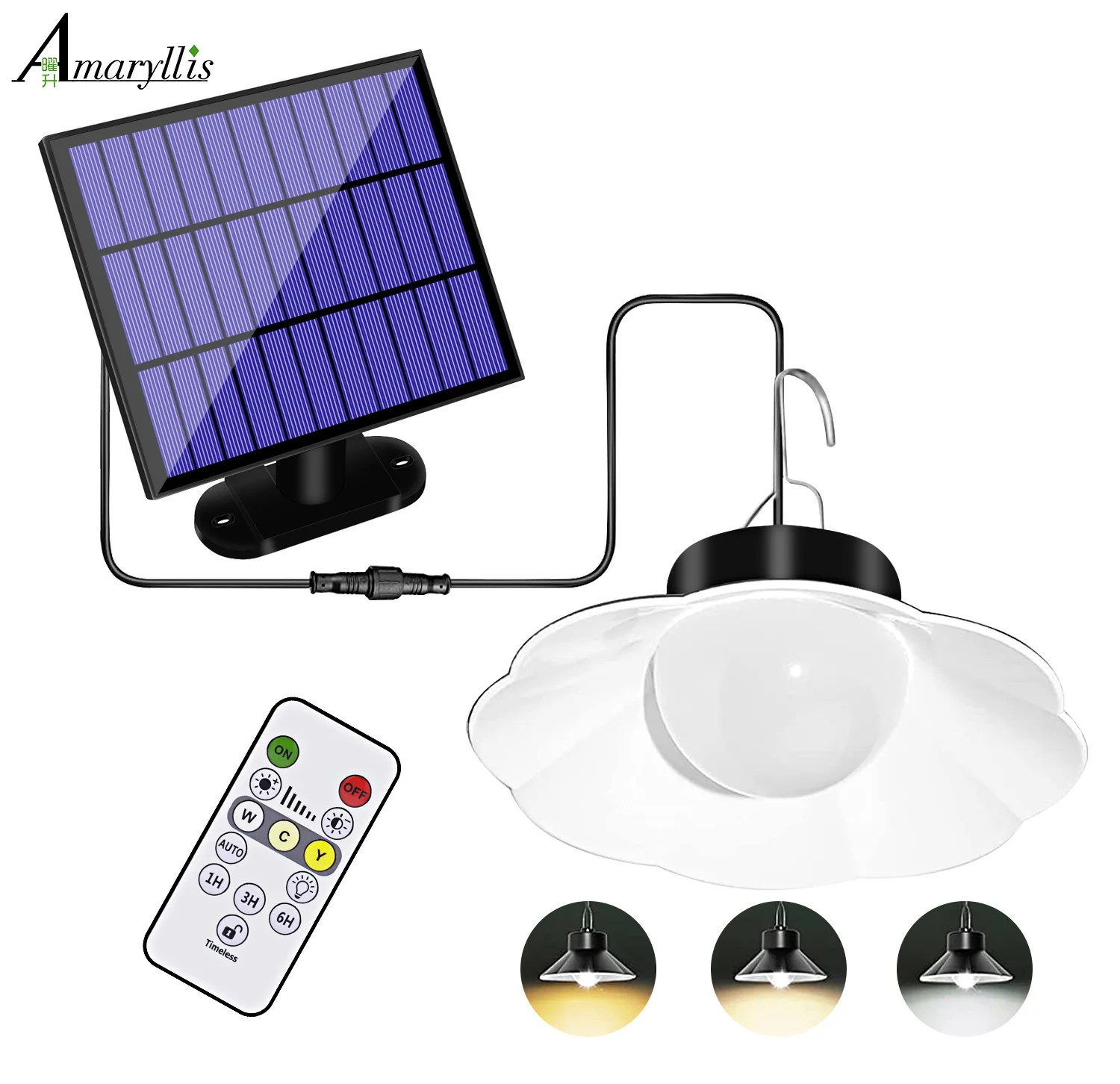 Solar-Outdoor-Pendant-Light-78-LED-Shed-Lights-with-Remote-Control-3 ...