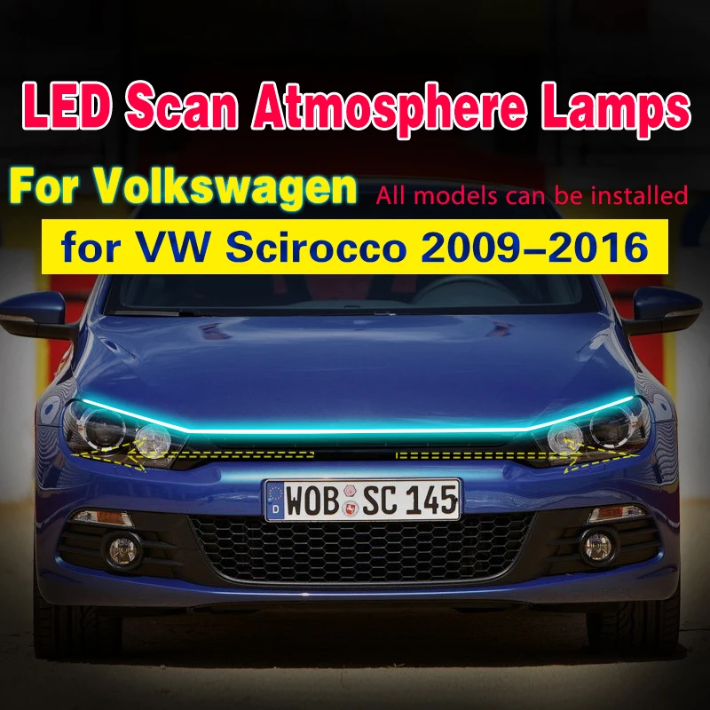 1pcs LED Daytime Running Light DRL Lamp For Volkswagen VW Scirocco 2009 ...