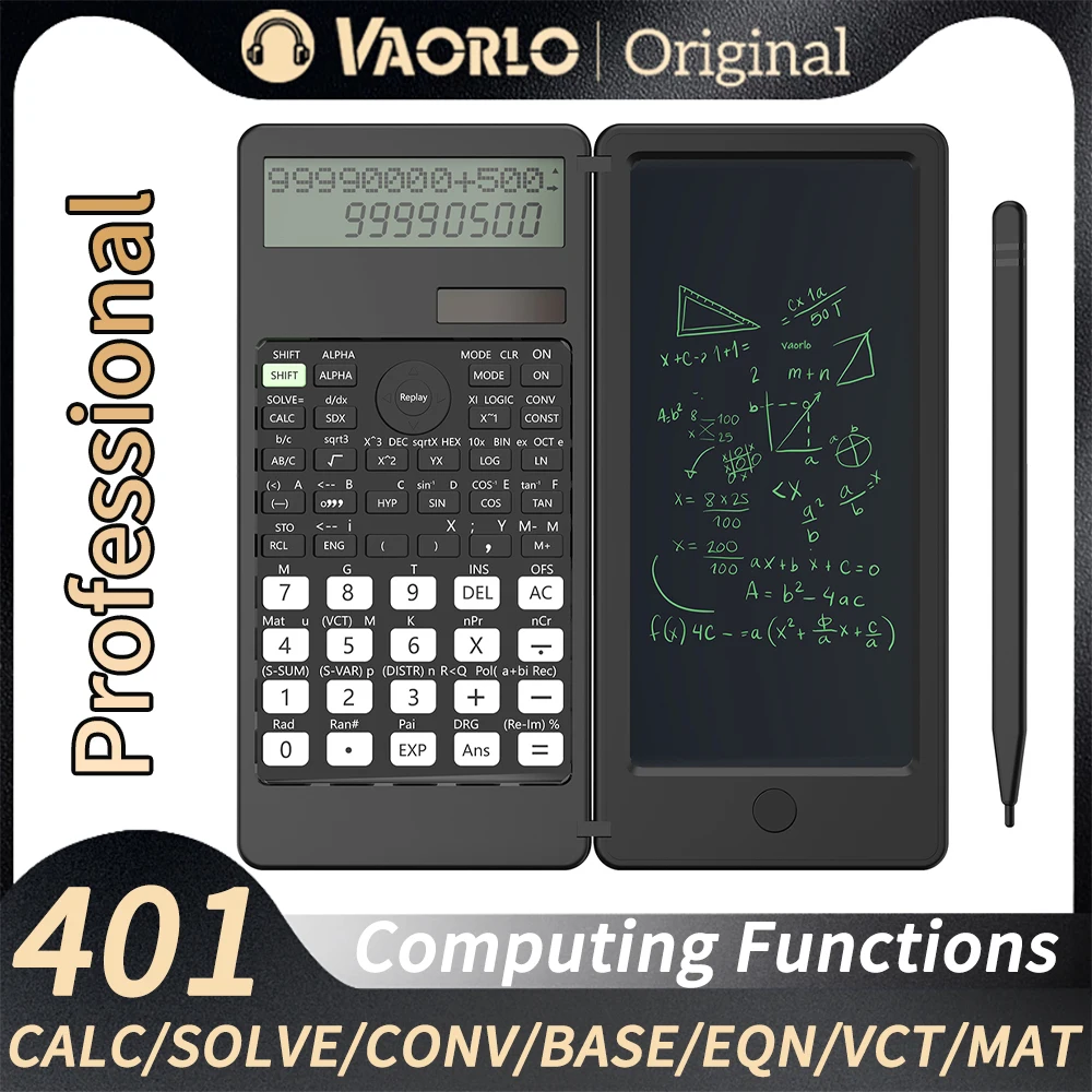 Calculadora-cient-fica-solar-com-bloco-de-escrita-LCD-profissional-dobr ...