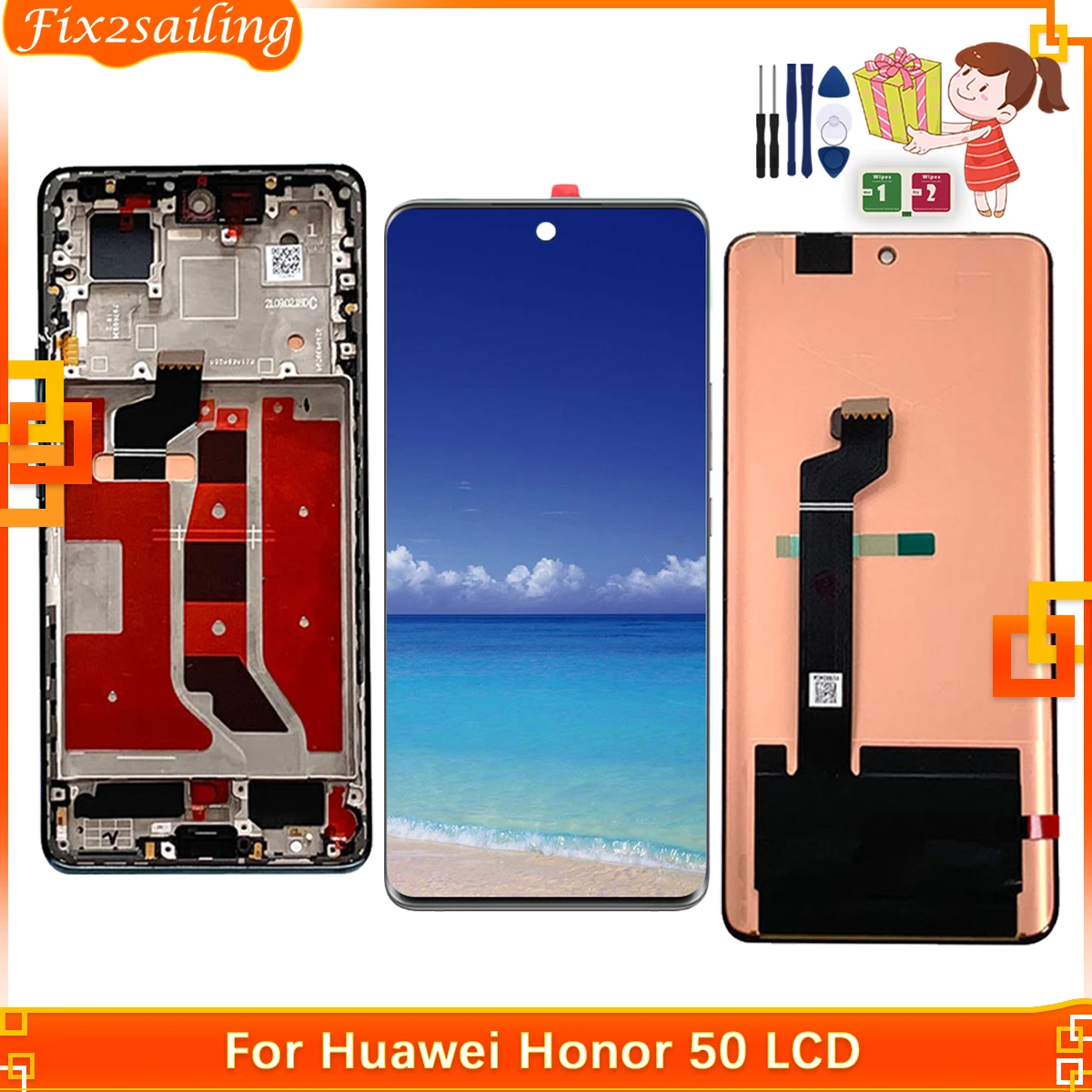 For-Huawei-Honor-50-NTH-AN00-NTH-NX9-LCD-Display-Touch-Screen-Digitizer ...