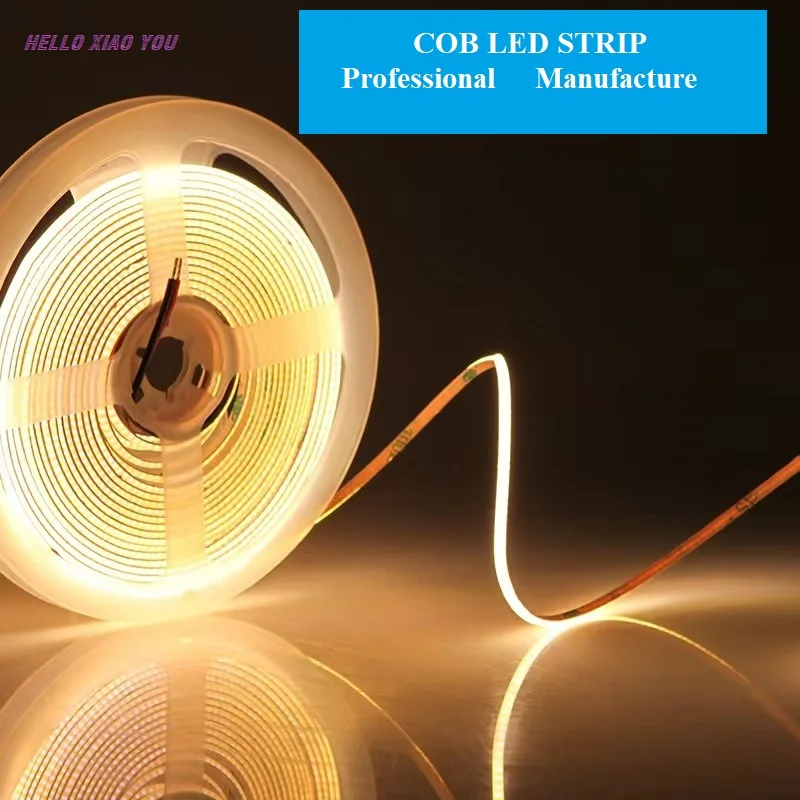 DC12V-24V-High-Brightness-Density-COB-LED-Strip-Light-RA90-No-Dark-Spot ...